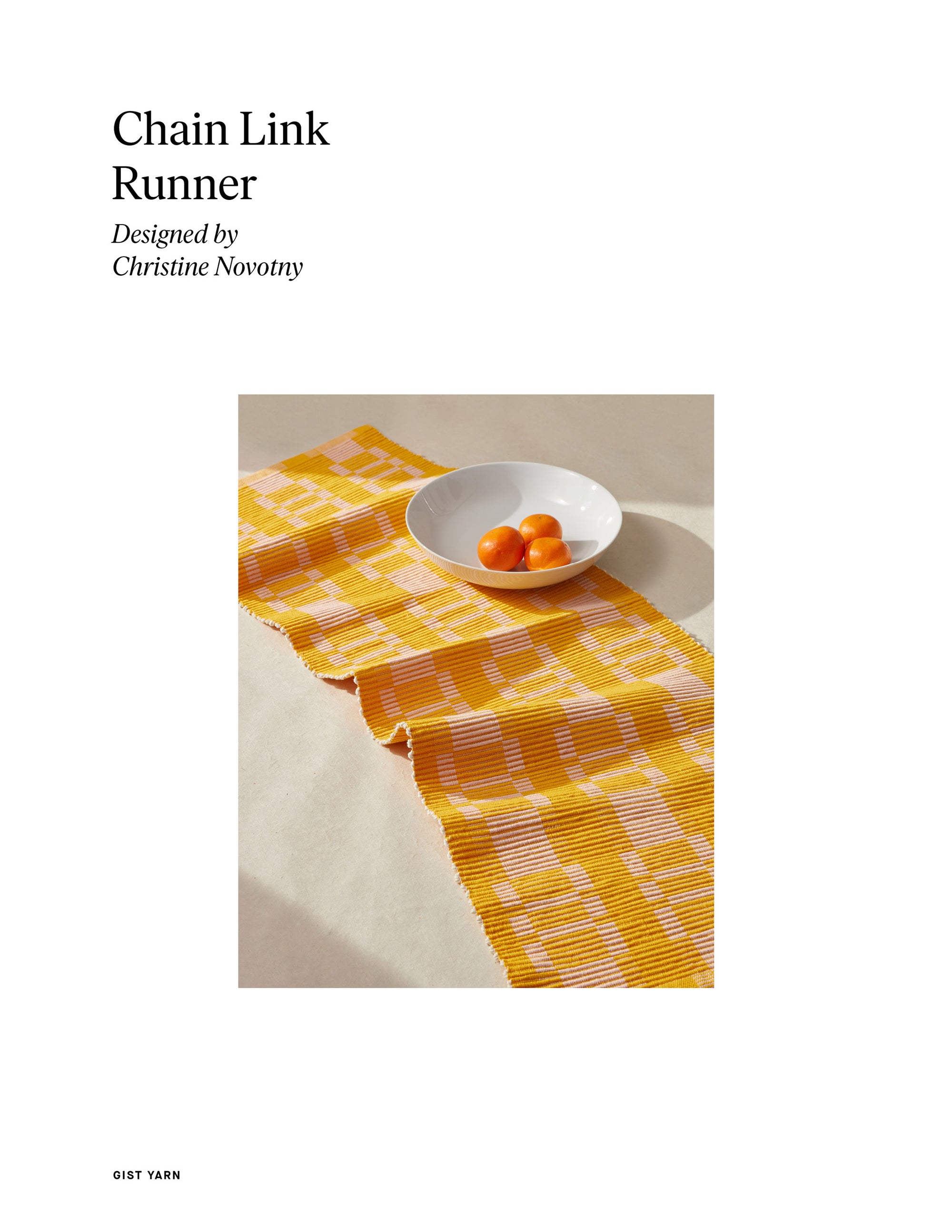 Chain Link Runner Weaving Pattern - Gist Yarn