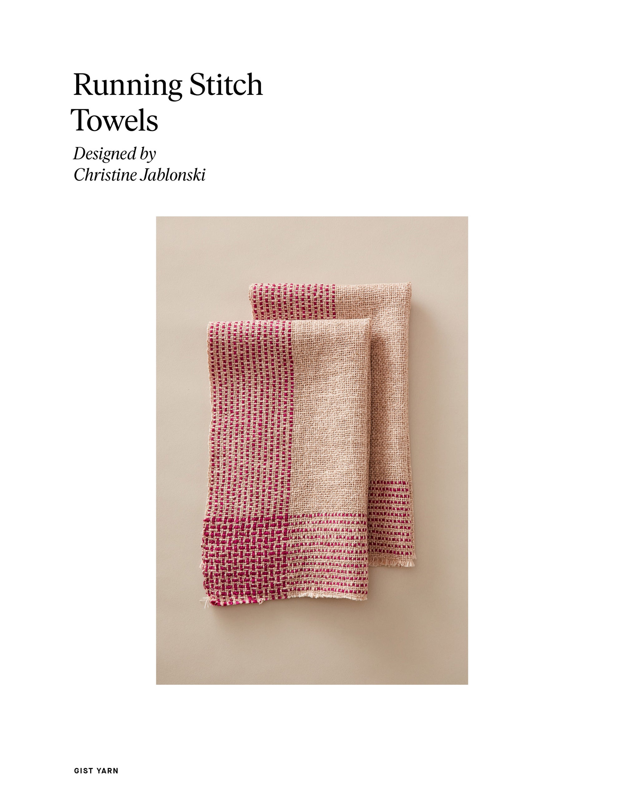 Running Stitch Towels Weaving Pattern - Gist Yarn