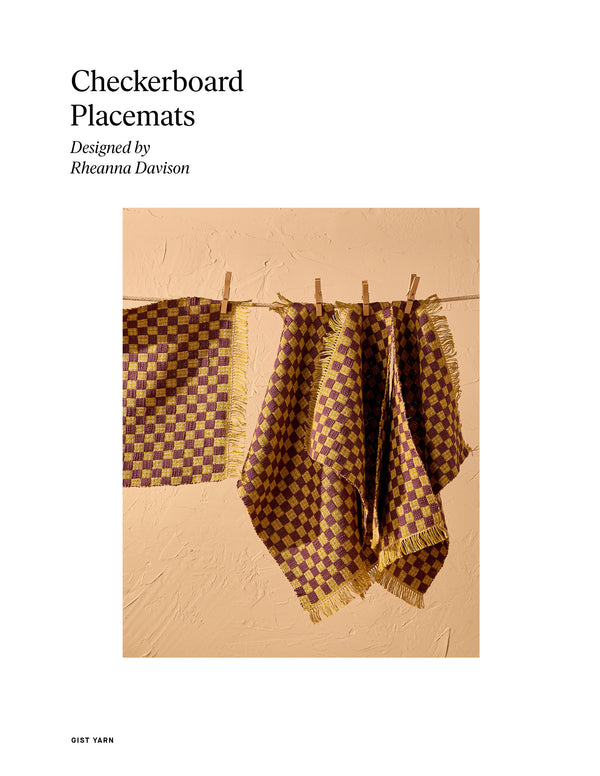 Checkerboard Placemats Weaving Pattern - Gist Yarn