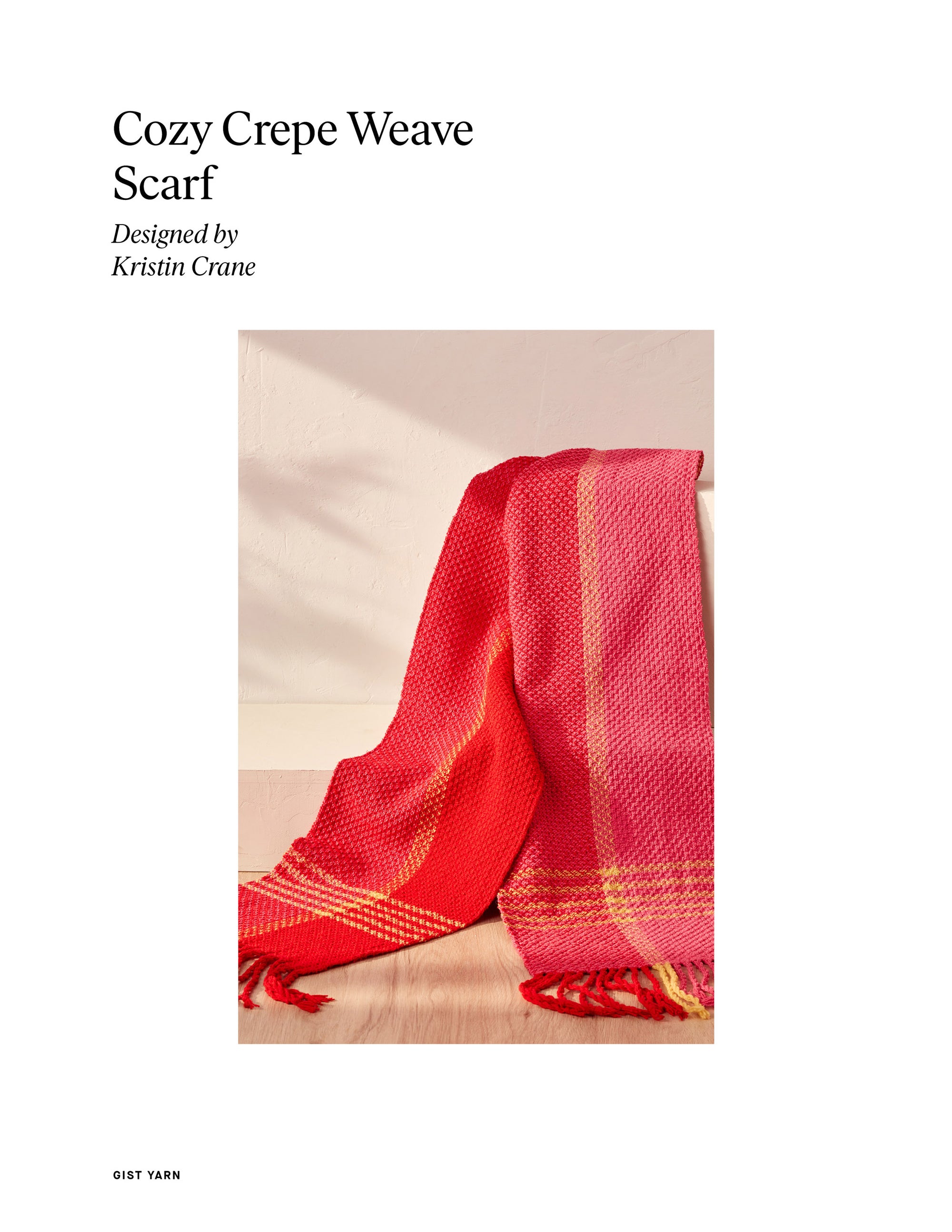 Cozy Crepe Weave Scarf Weaving Pattern - Gist Yarn