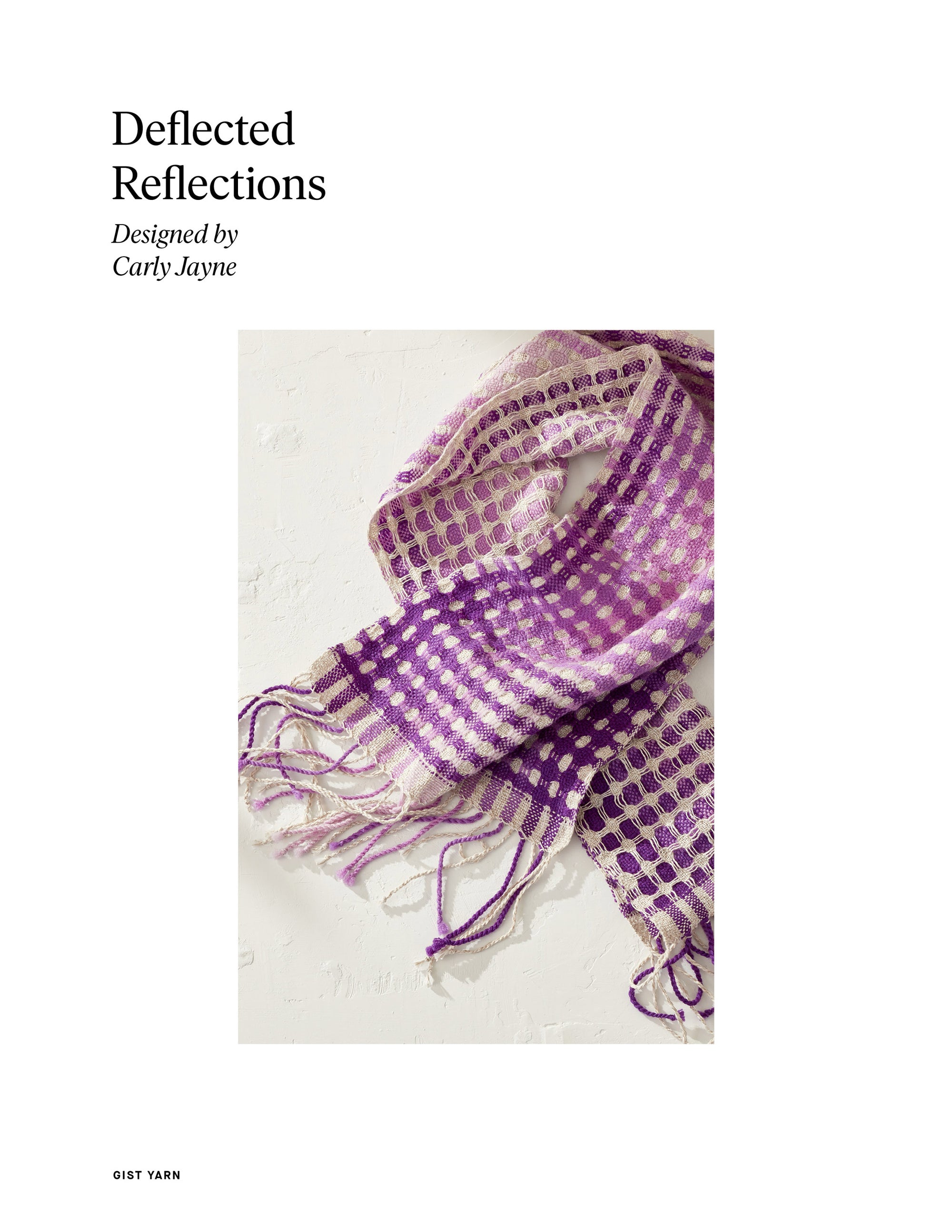 Deflected Reflections Scarf Weaving Pattern - Gist Yarn