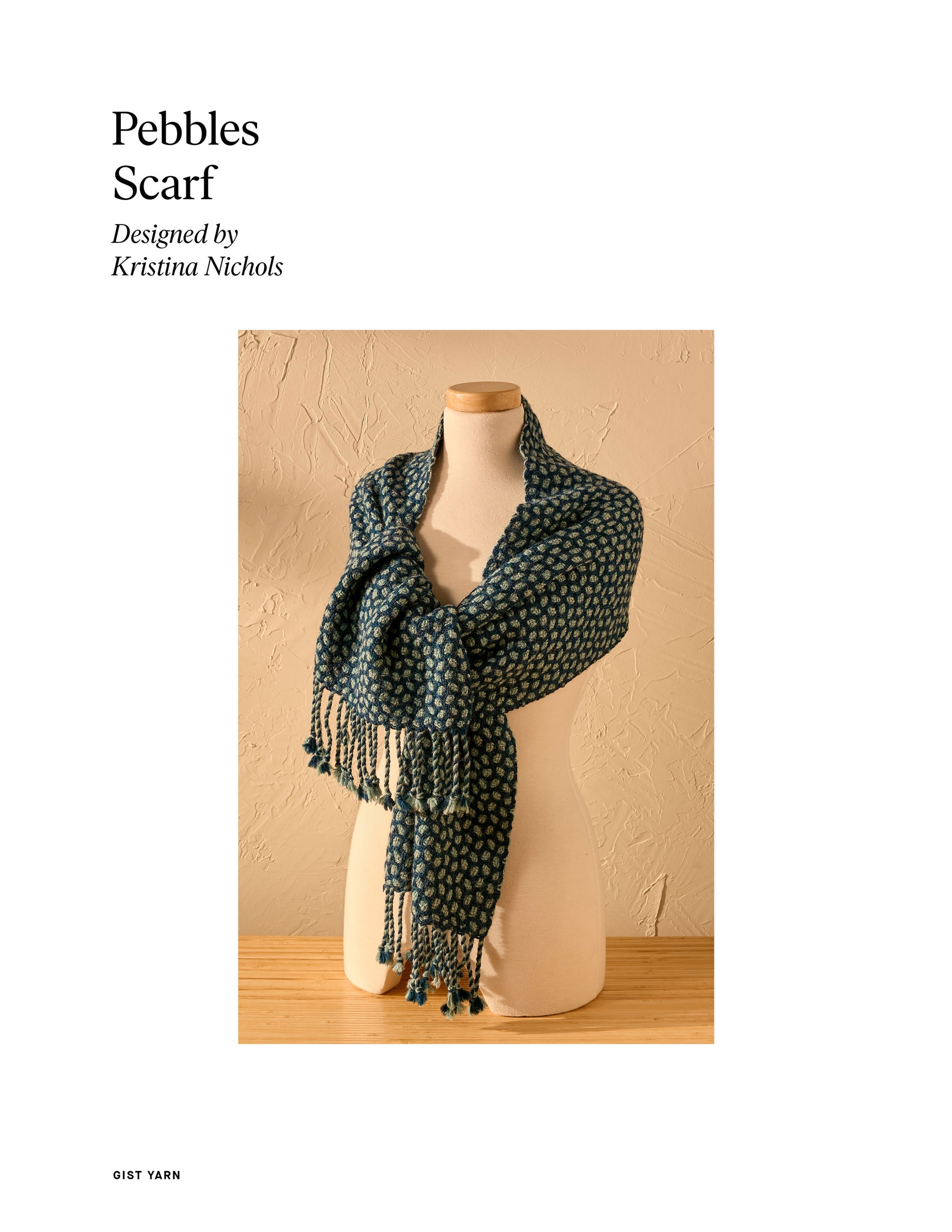 Pebbles Scarf Weaving Pattern - Gist Yarn