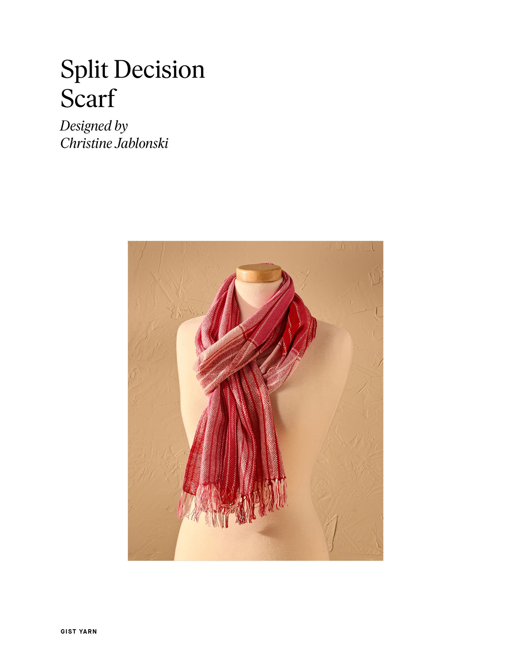 Split Decision Scarf Weaving Pattern - Gist Yarn