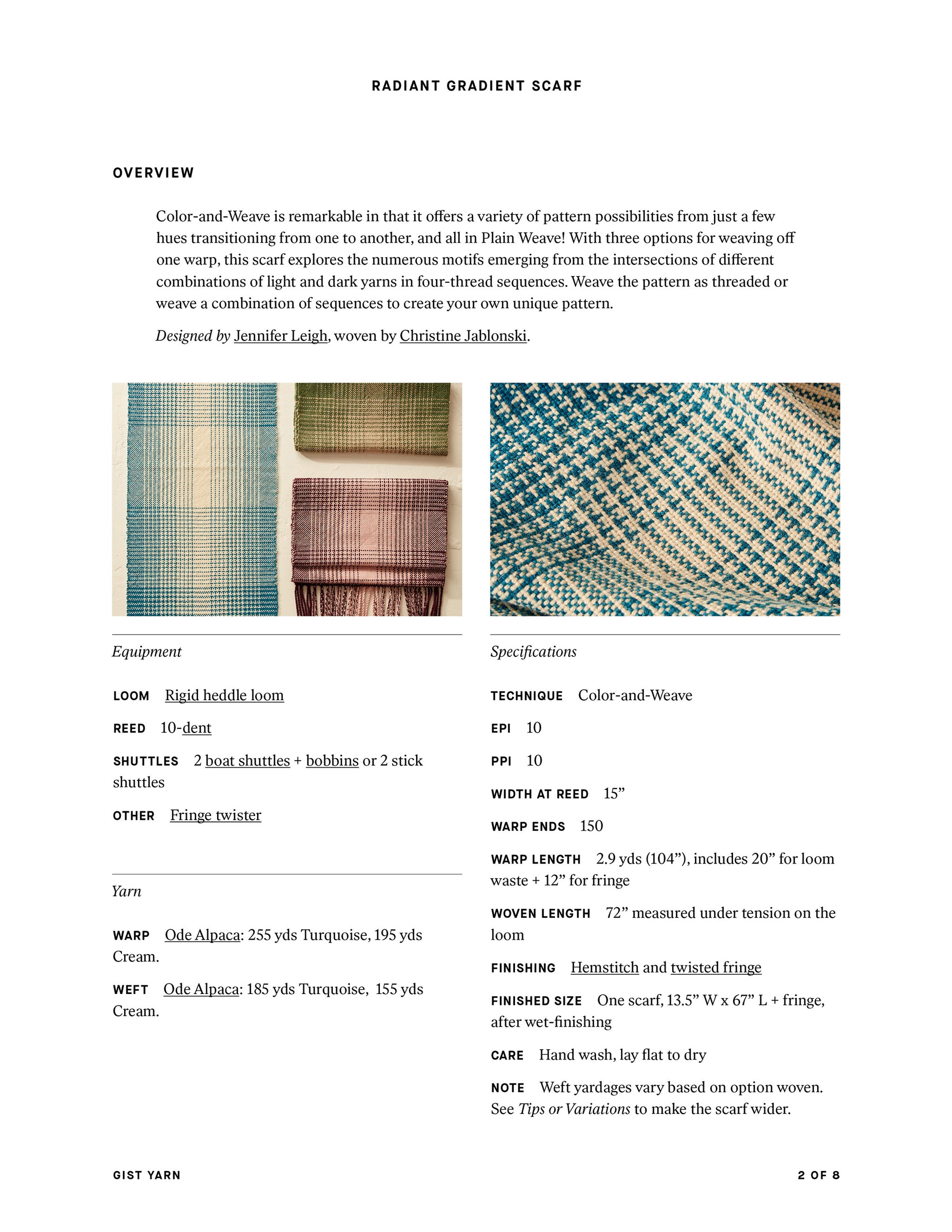 Radiant Gradient Scarf Weaving Pattern - Gist Yarn