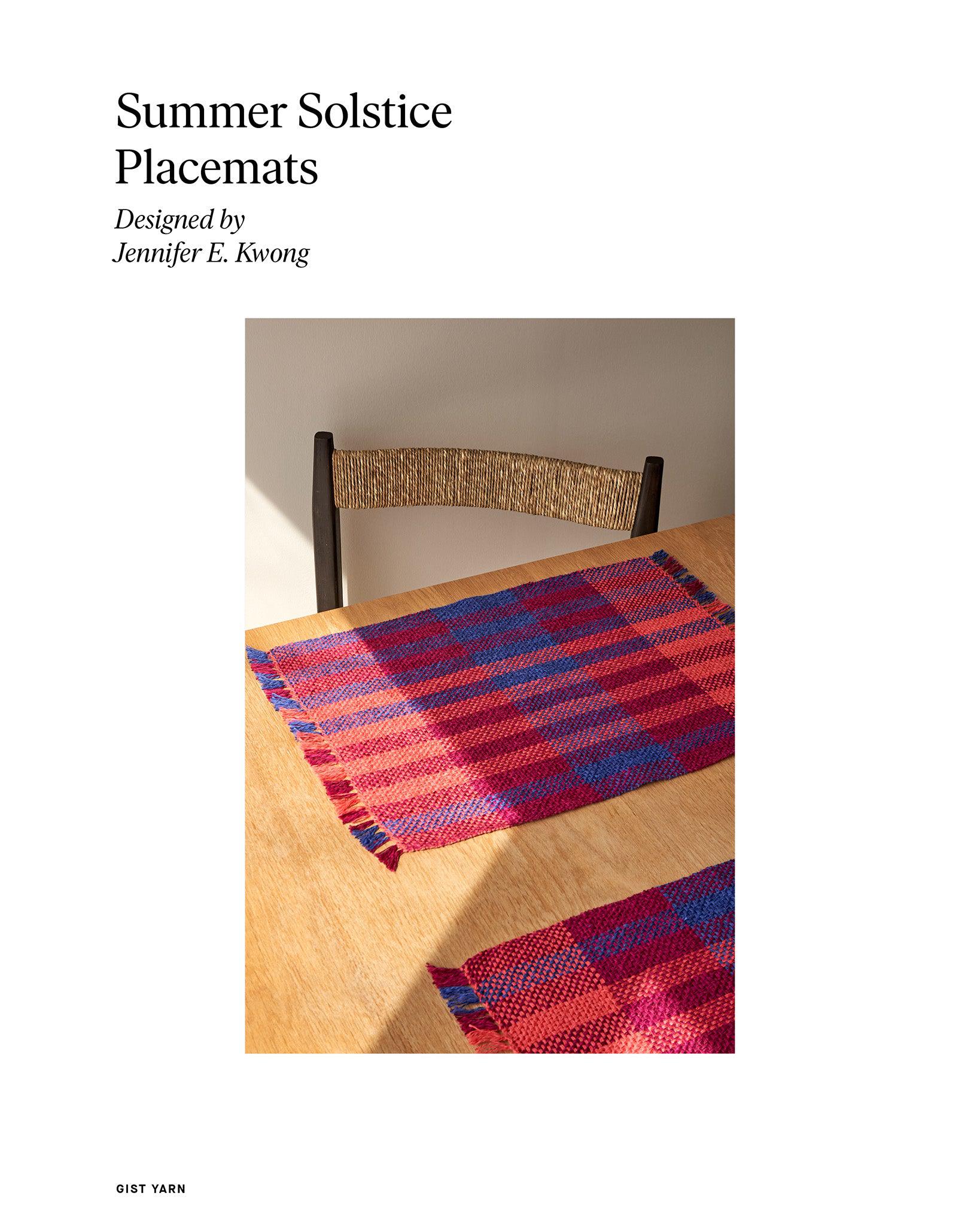 Summer Solstice Placemats Weaving Pattern - Gist Yarn