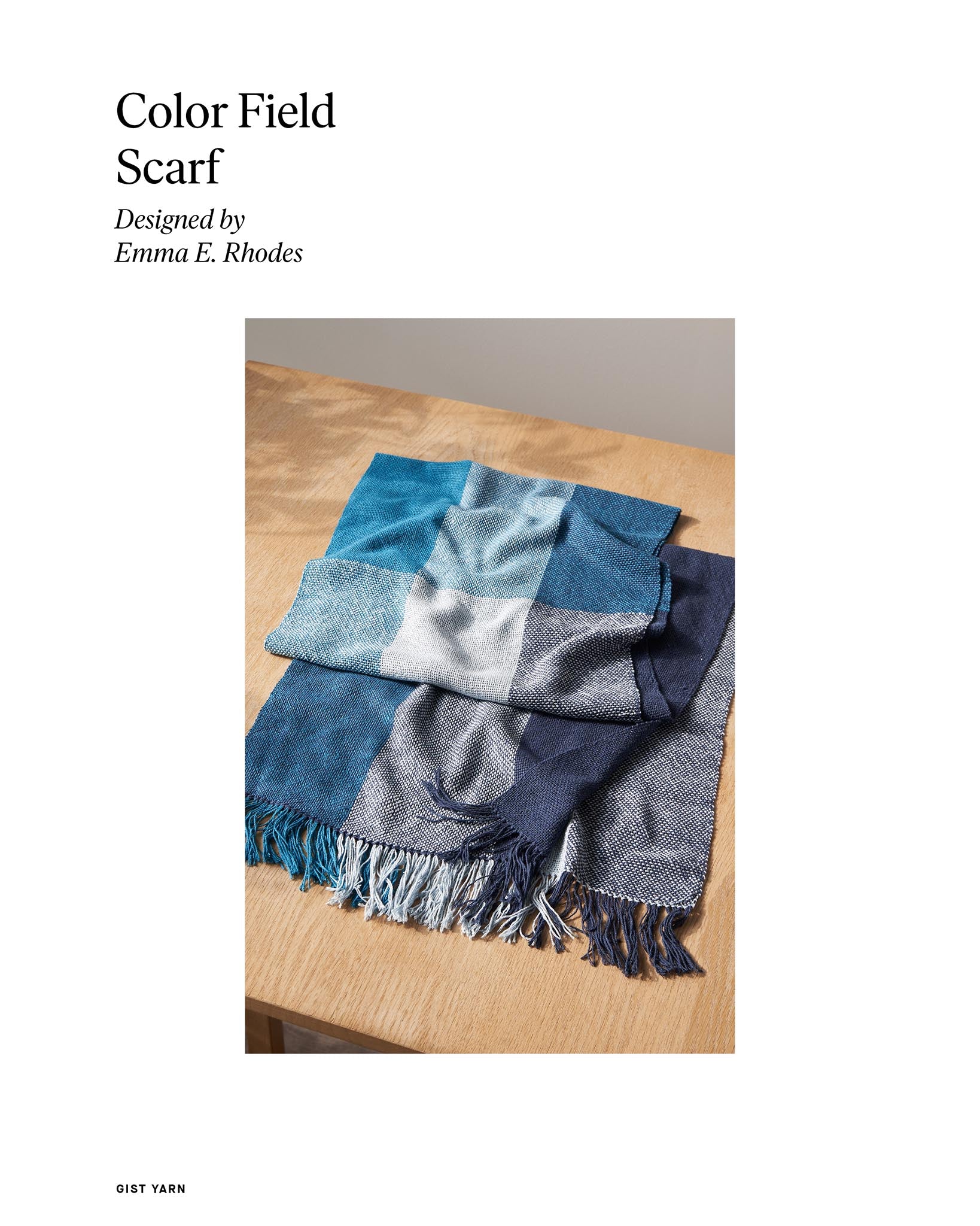 Color Field Scarf Weaving Pattern - Gist Yarn