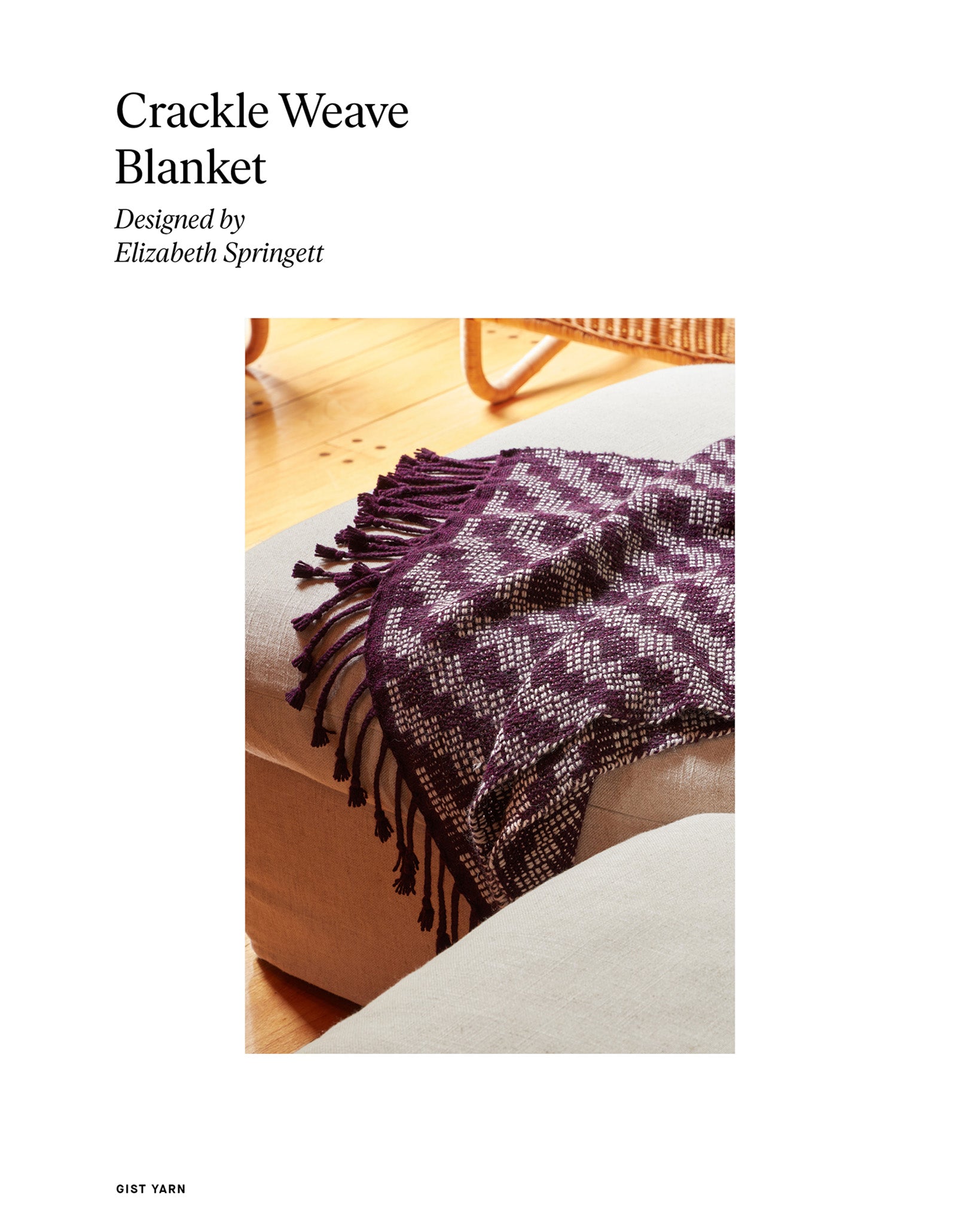 Crackle Weave Blanket Weaving Pattern - Gist Yarn
