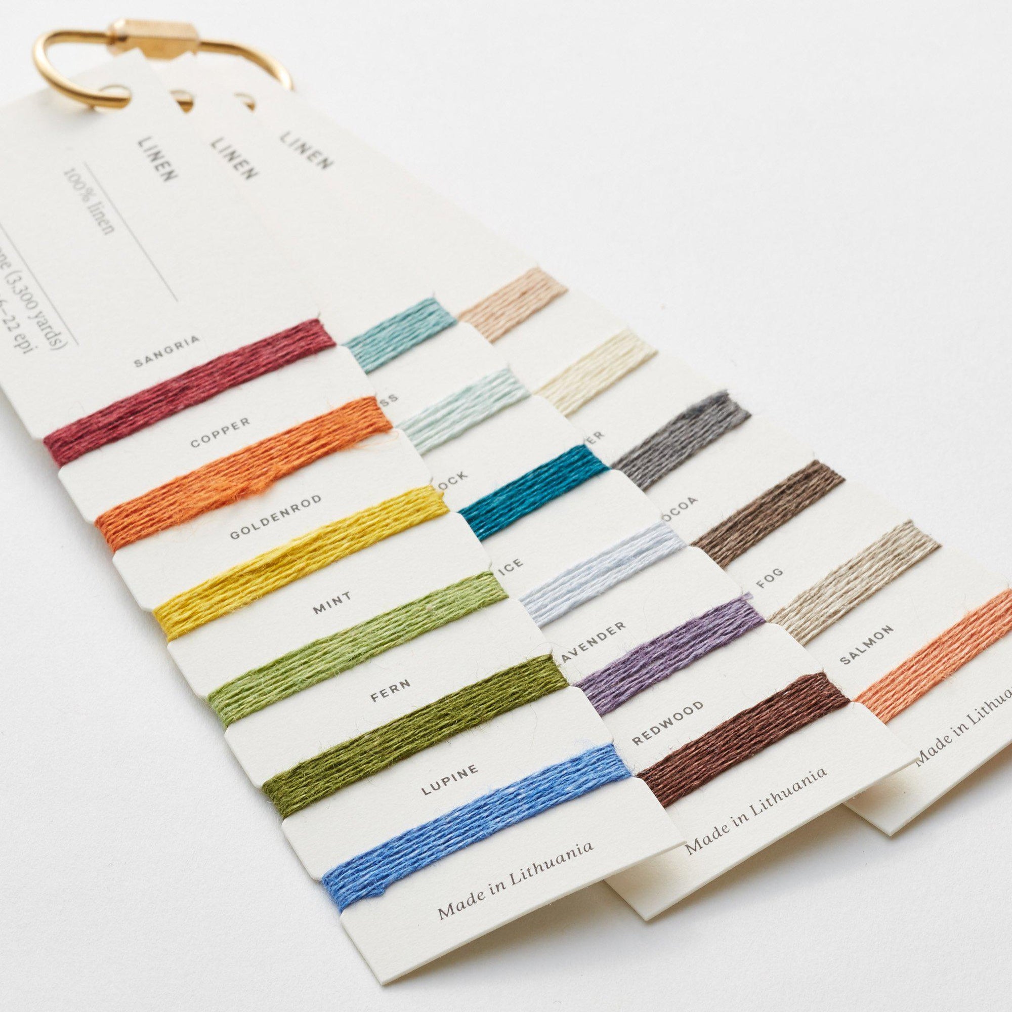 Weaving Yarn Color Cards - Gist Yarn