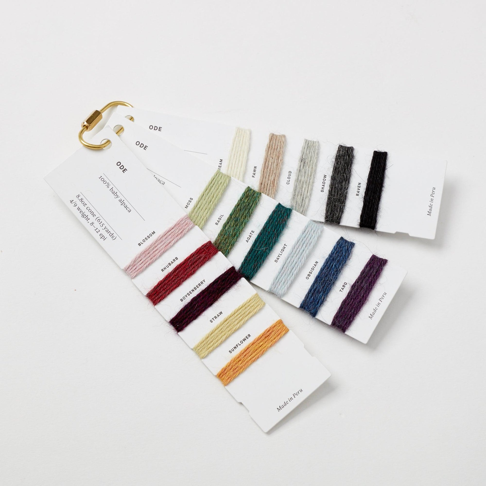 Weaving Yarn Color Cards - Gist Yarn