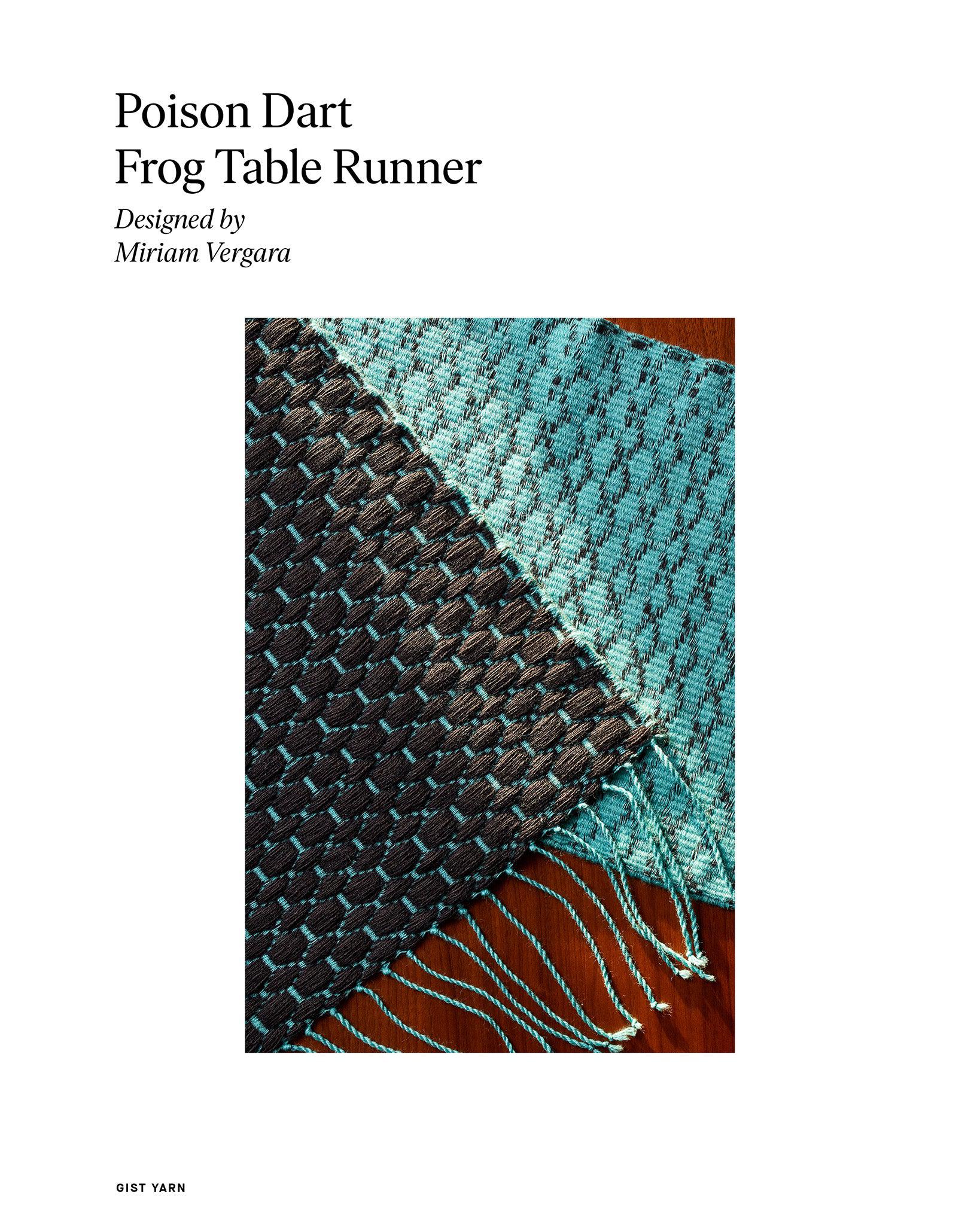 Poison Dart Frog Table Runner Weaving Pattern - Gist Yarn