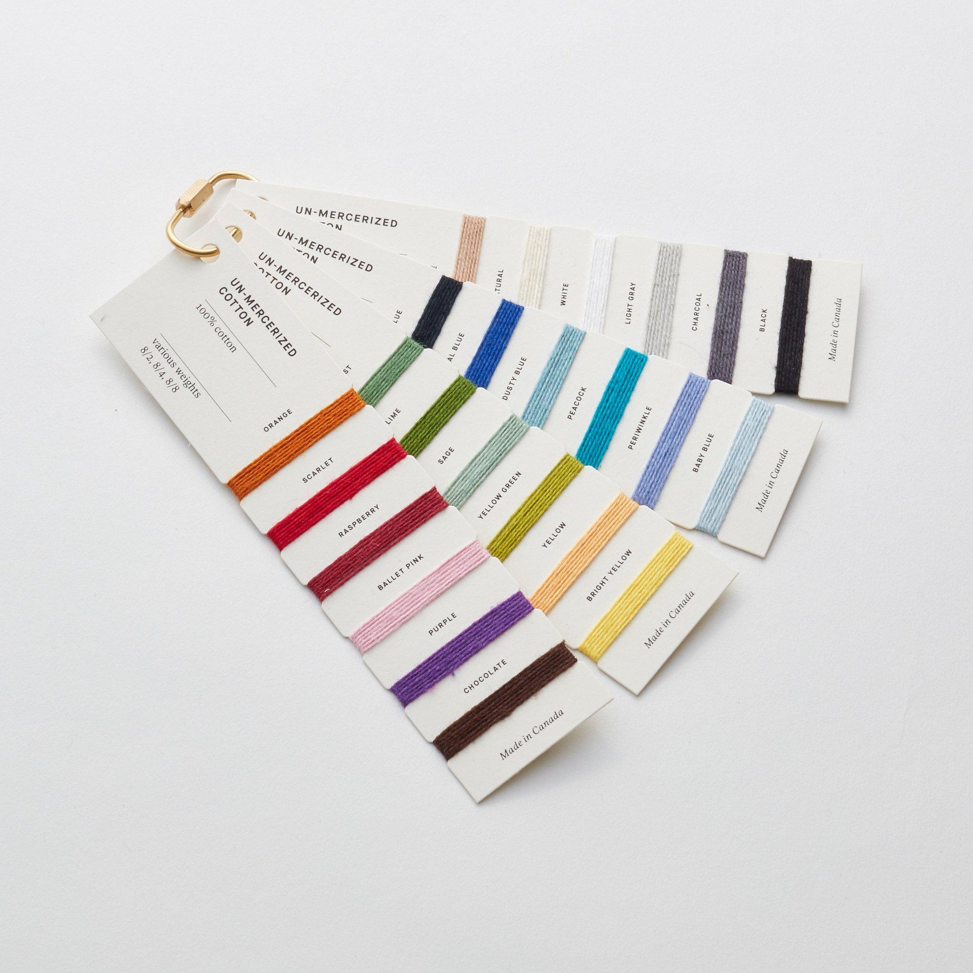 Weaving Yarn Color Cards - Gist Yarn